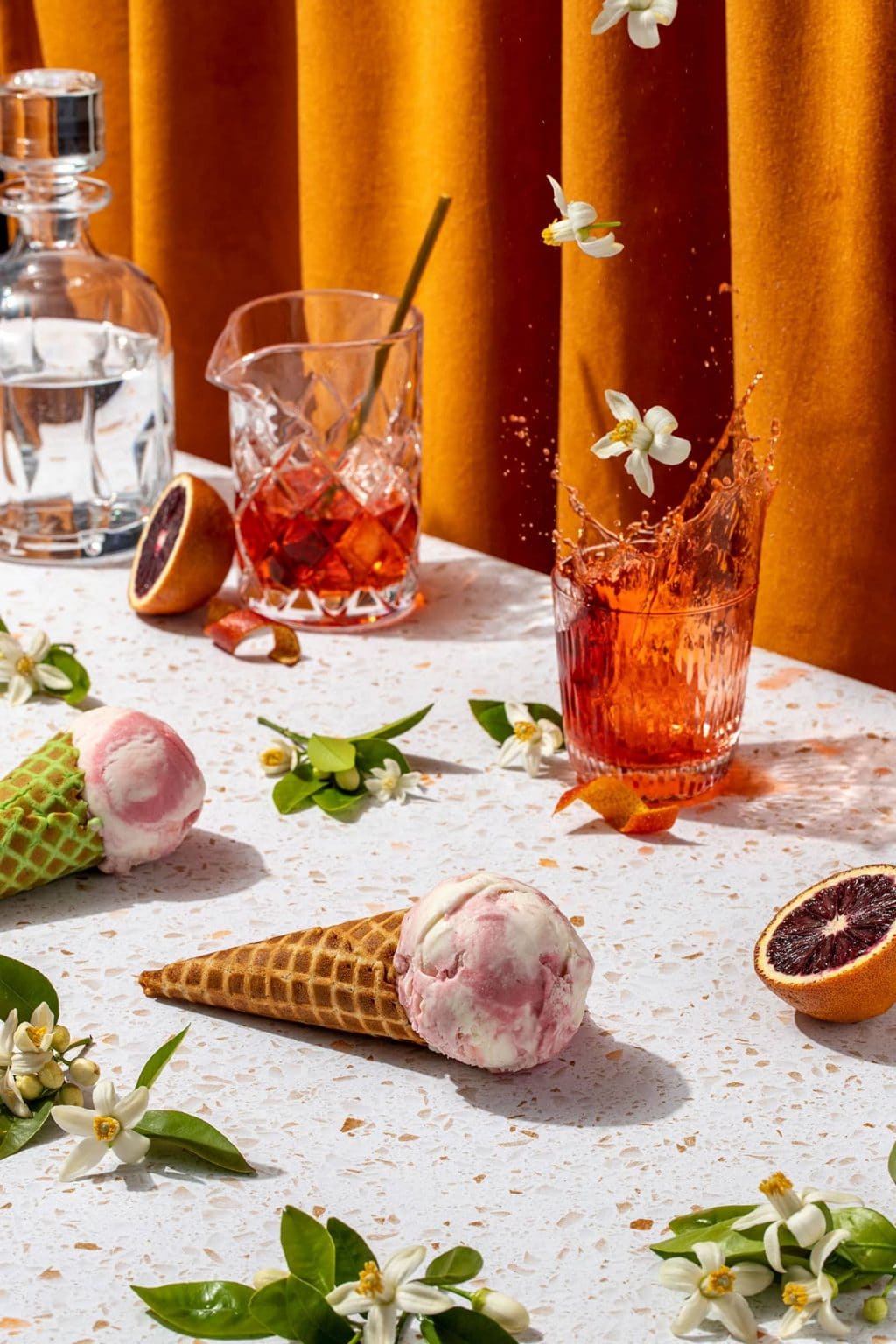 Negroni-Poached Peaches with Crumble - Imbibe Magazine